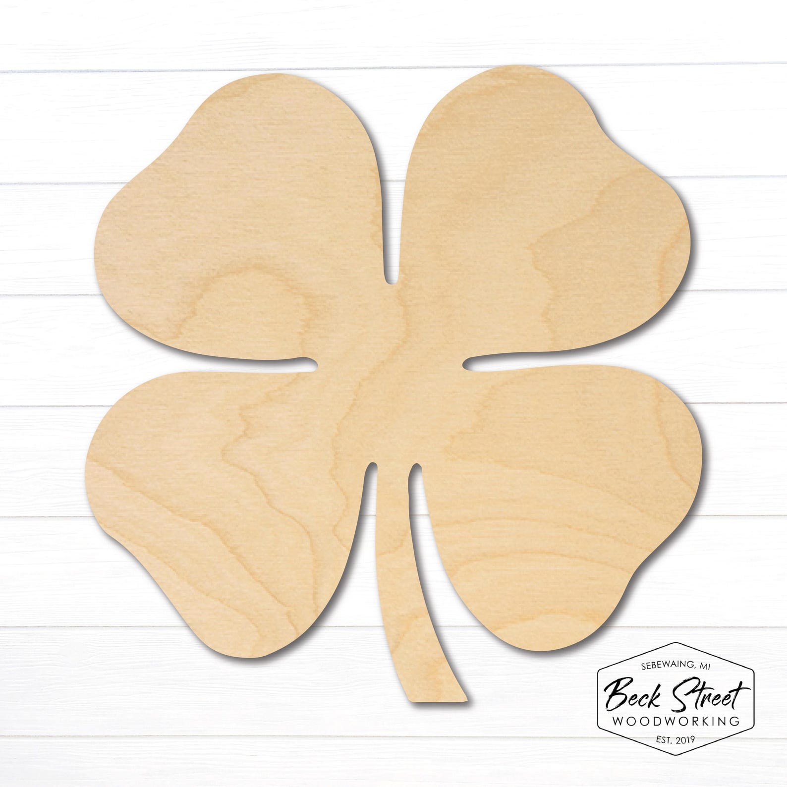 Unfinished Wood Clover Cutout Blank Craft Shape Paintable Wooden ...