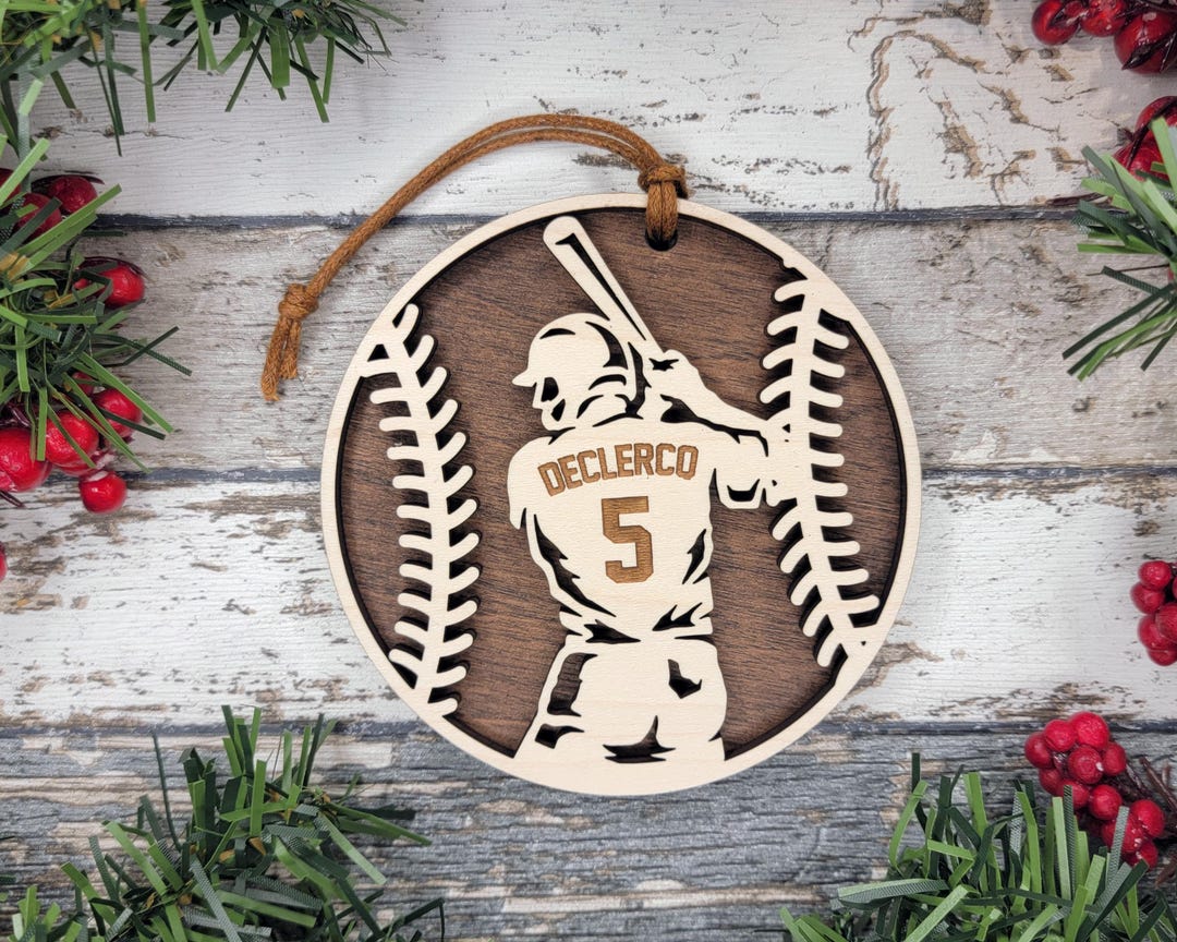 Personalized Baseball Player Christmas Ornament, Stadium Spotlight ...