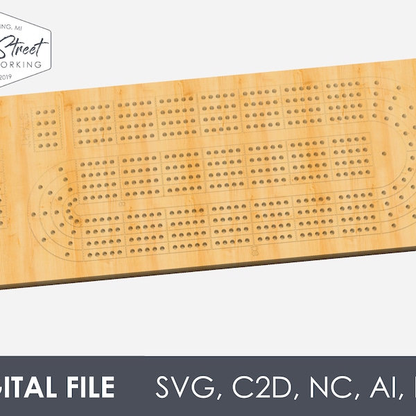 Cribbage Board Template - Etsy