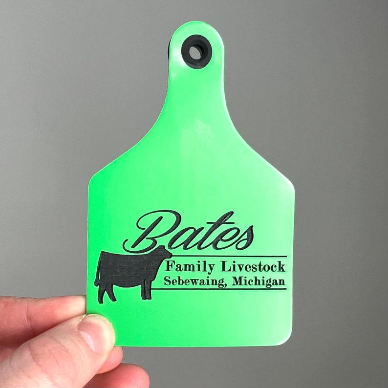 Farm Logo Customizable Cattle Ear Tag Ritchey Cattle ID Ear - Etsy