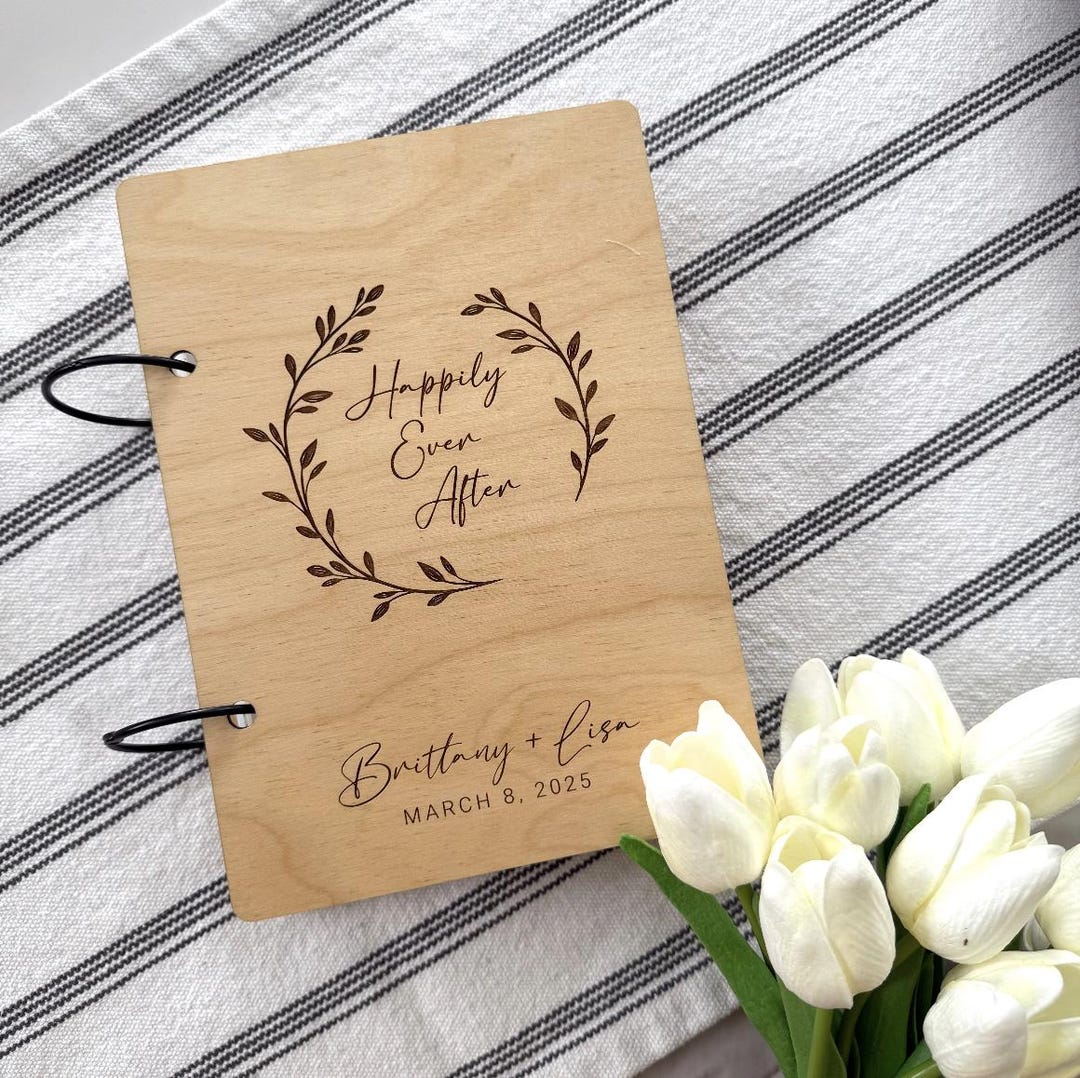 Personalized Wedding Card Keepsake Book Organizer – Custom Engraved ...