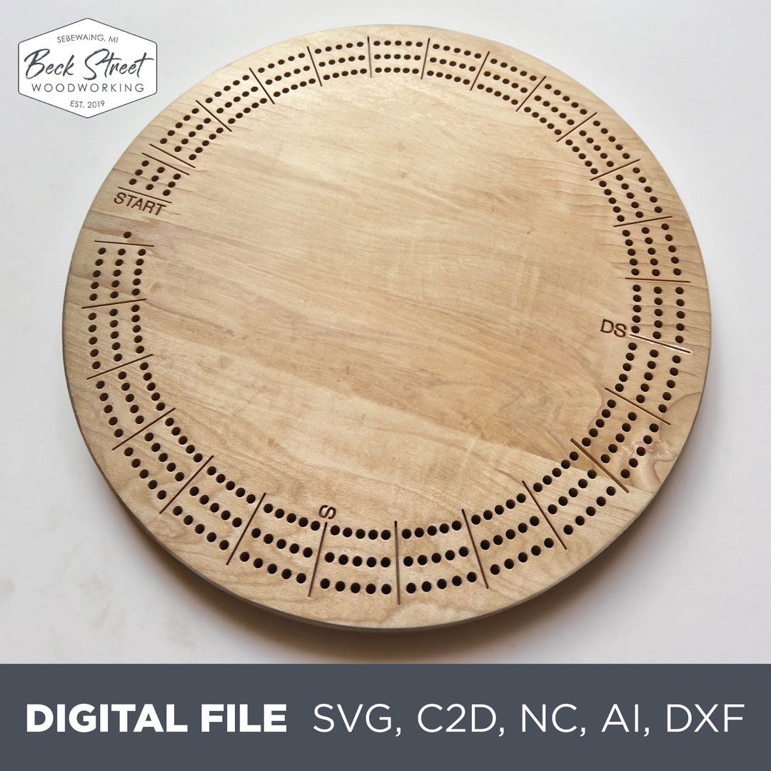 Circle 3 Track Cribbage Board Digital CNC File Bundle, Instant Download ...