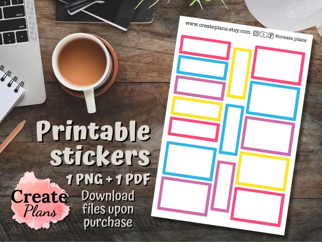 Peeps Boxes Printable Sticker Sheet Decorative Stickers for Happy ...