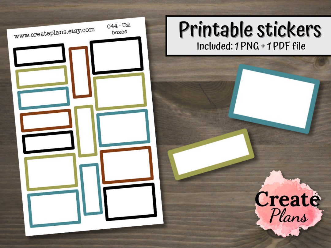 Uzi Boxes Printable Sticker Sheet Cat Kitty Stickers - Etsy