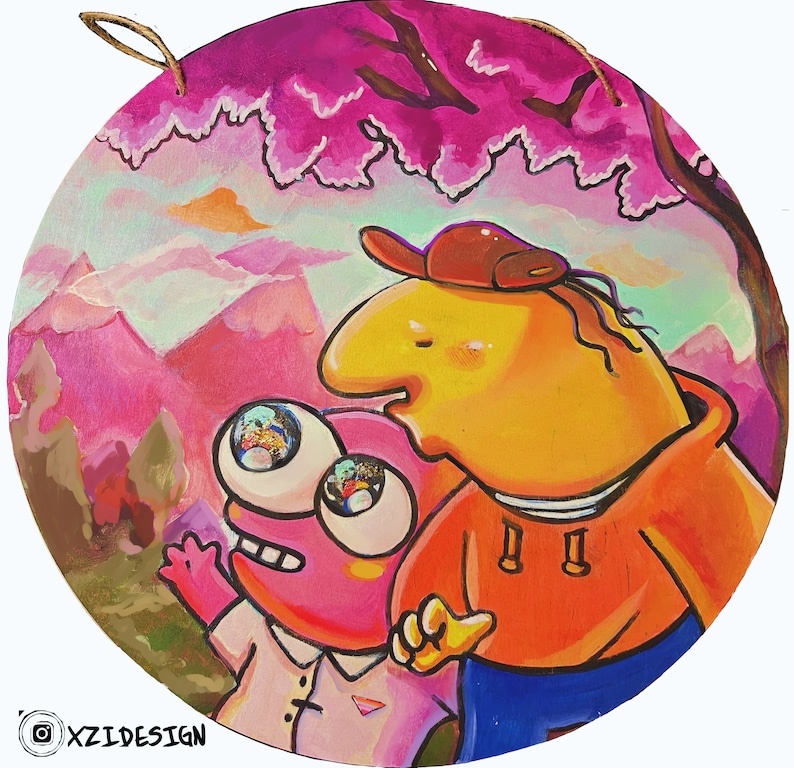 Smiling Friends Charlie & Pim Original Painting - Etsy