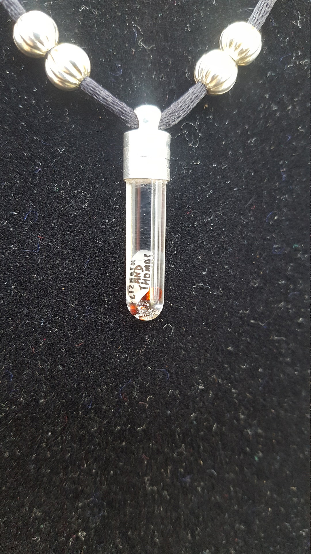 You Name on A Grain of Rice Custom Cylindrical Glass Pedant Necklace - Etsy