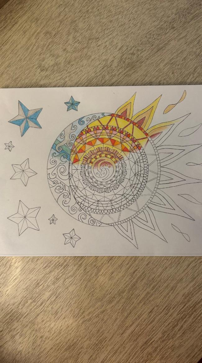 Print Out Coloring Sun Moon and Stars - Etsy