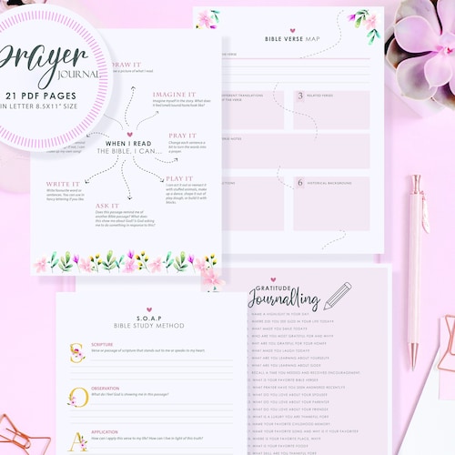 Bible Study Planner Printable Prayer Journal Christian - Etsy