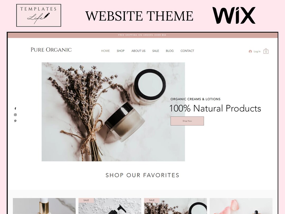 Wix Theme Website Template Wix Website Theme Ecommerce - Etsy