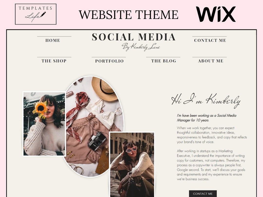Wix Theme Website Template Wix Website Theme Ecommerce - Etsy