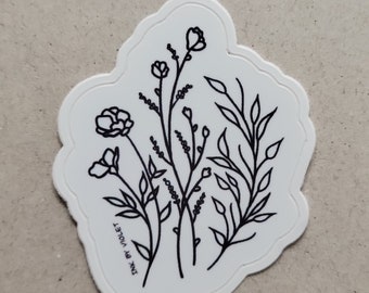 Floral Tile 001 Sticker - Etsy