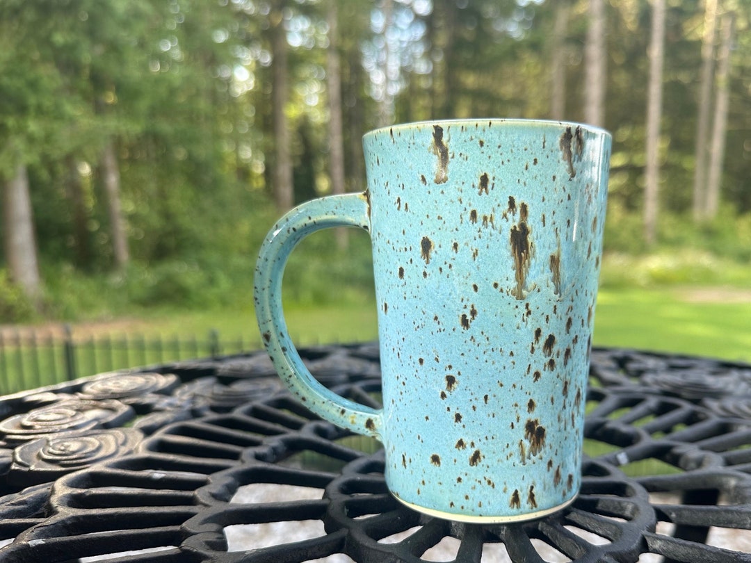 Mug, 16oz Blue Turquoise Mayco Glaze cenote - Etsy