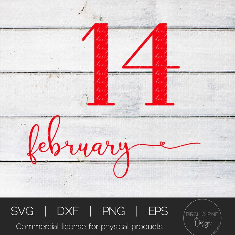February 14 Svg - Etsy