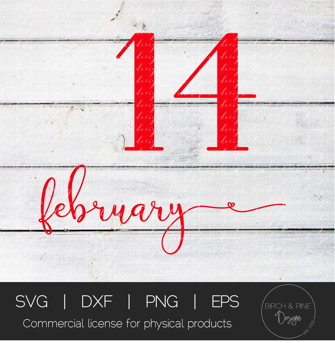 February 14 SVG | Valentine Svg | Sign Svg | Farmhouse Sign Svg | Svg ...