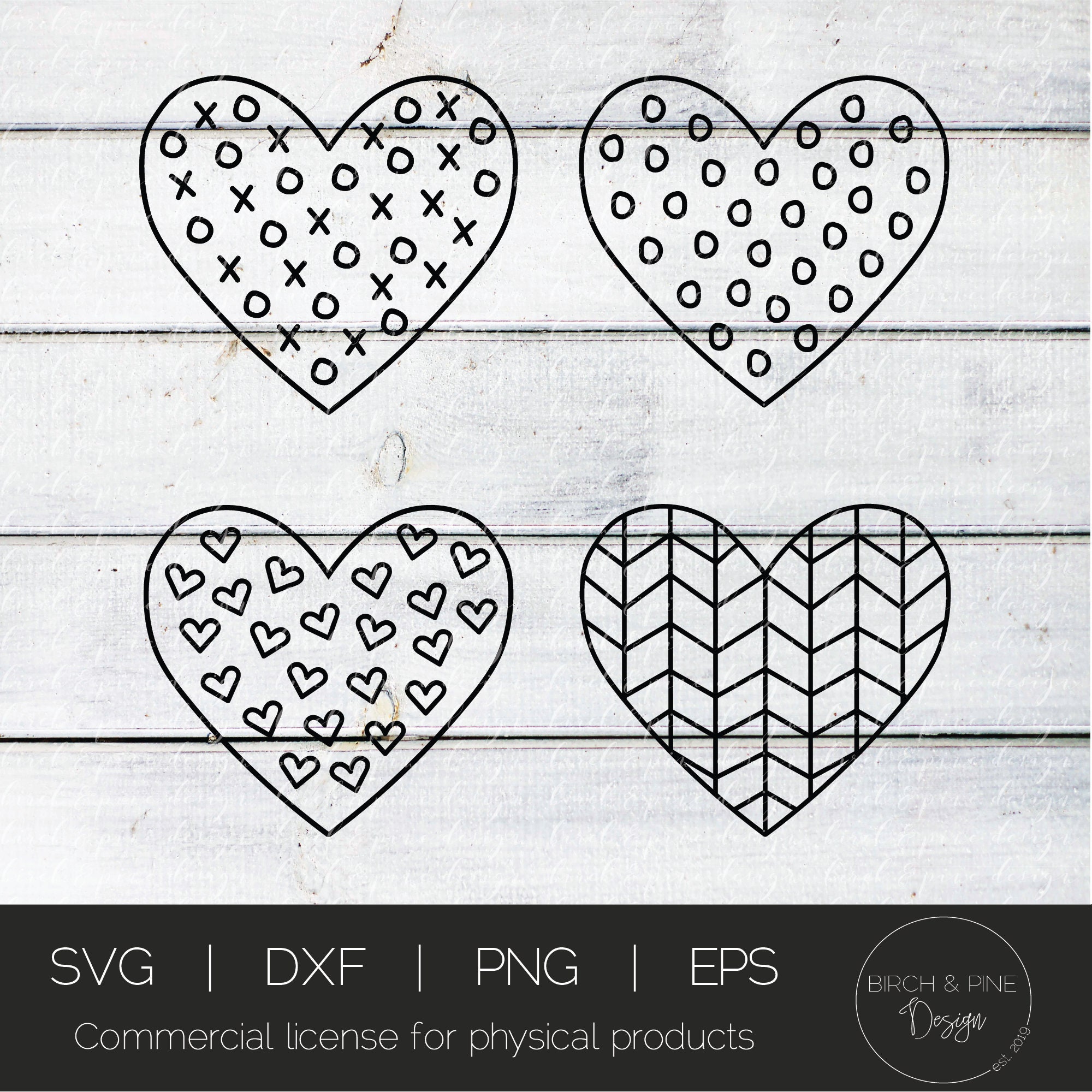 Valentine Heart SVG Heart Svg Valentine Svg Hand Drawn | Etsy