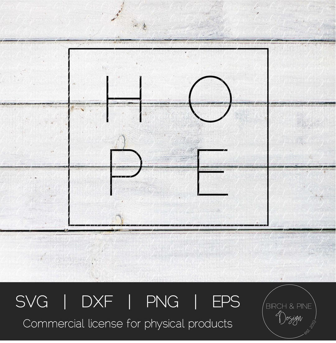 Hope SVG | Hope Square Svg | Svg Files | Faith Svg | Shirt Svg ...