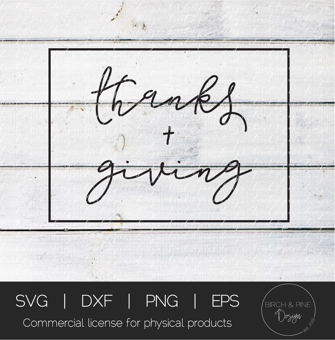 Thanks + Giving Svg | Thanksgiving Svg | Thankful Svg | Grateful Svg ...