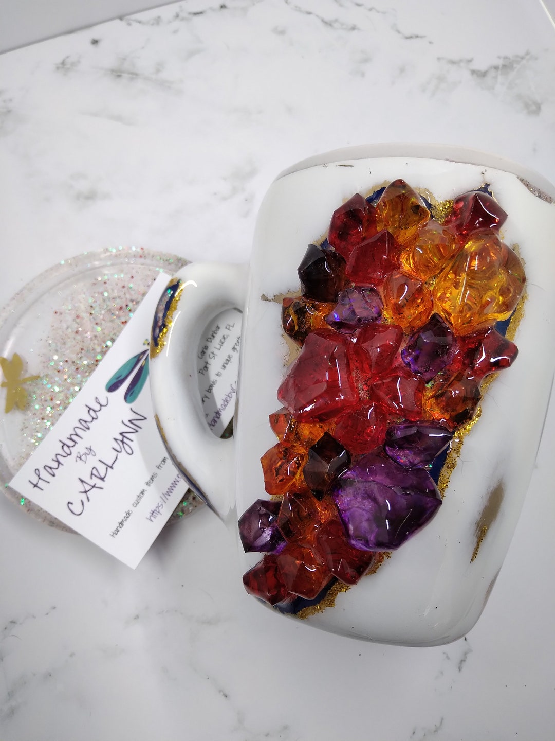 Geode Coffee Mug/sparkly Rainbow Coffee Mug/glitter Coffee Mug/3d ...