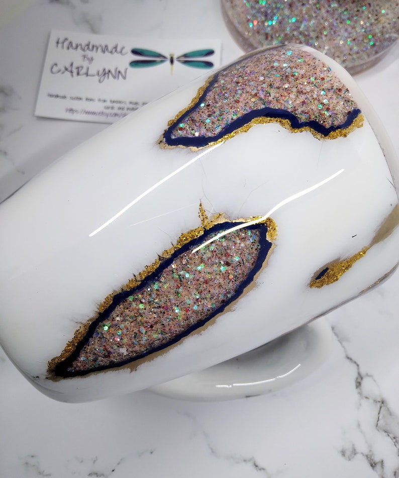 Geode Coffee Mug: Handmade Glitter Crystal Epoxy Cup, Mug With 3D ...