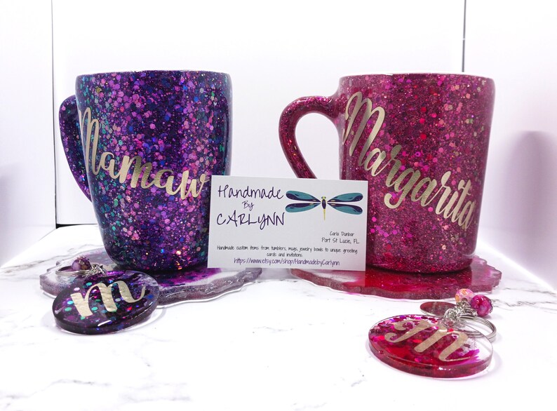Handmade Glitter Coffee Mug: Sparkly Girly Cup, Pink Mug - Etsy