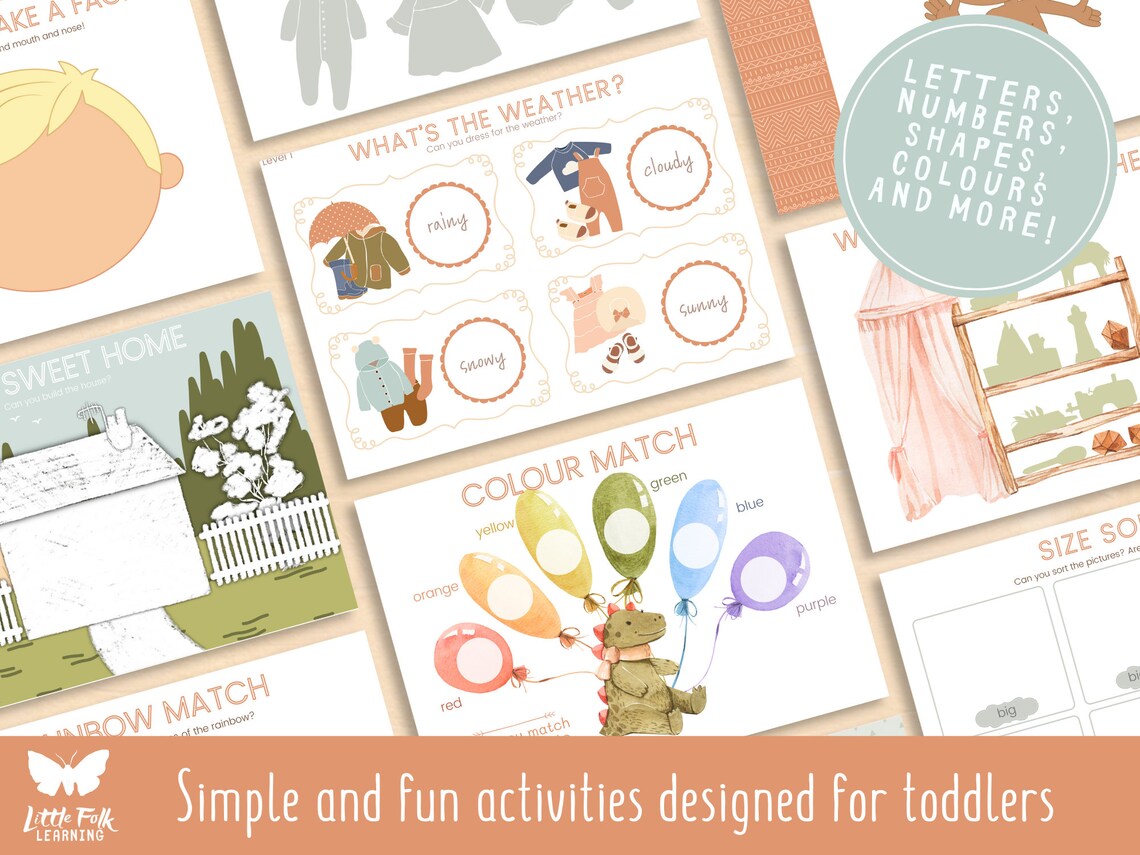 Nursery Activity Book // Preschool Printable // Preschool | Etsy