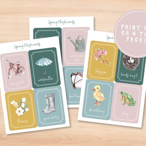 Spring Flash Cards // Printable // Montessori // Reggio // Homeschool ...