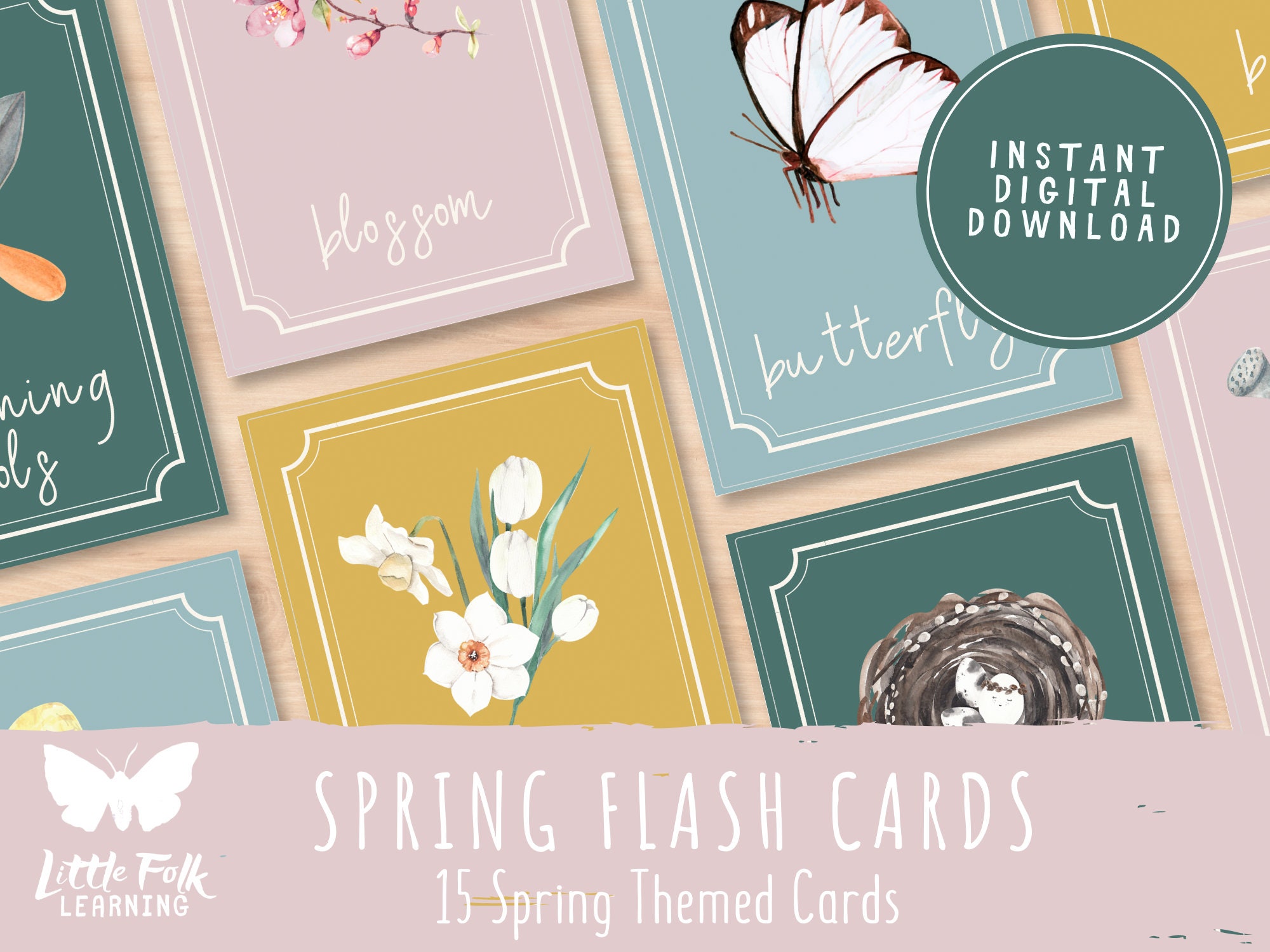 Spring Flash Cards // Printable // Montessori // Reggio // Homeschool ...