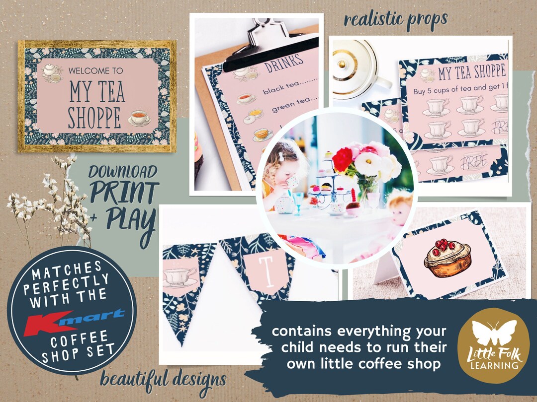 Tea Shoppe Dramatic Play Kit Educational Edition // Role Play ...