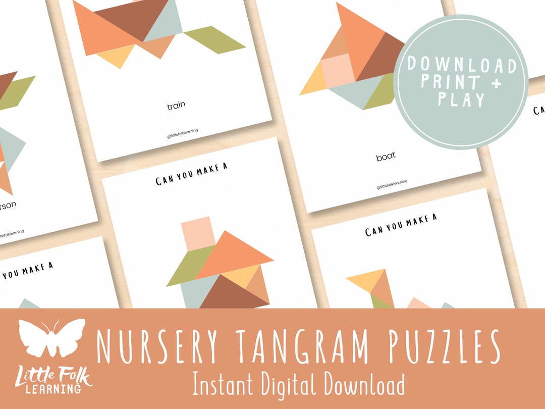 Tangram Puzzle Mats // Preschool Printable // Preschool Activity ...