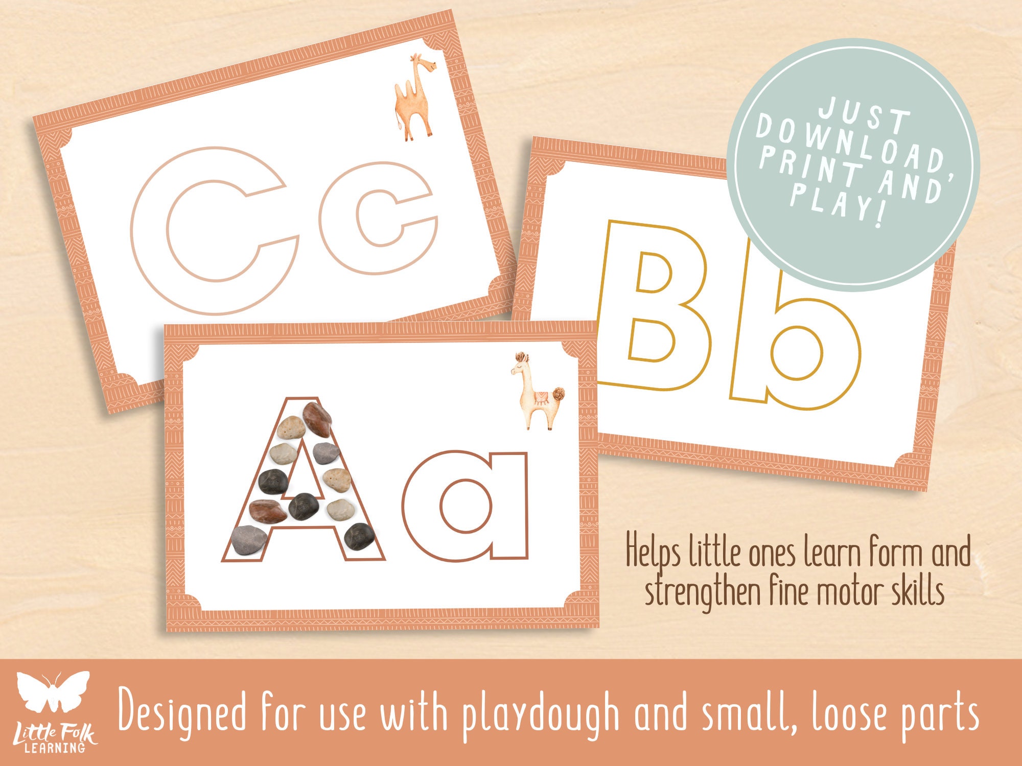 Alphabet Playdough Mat // Alphabet Printable // Playdough Mat ...