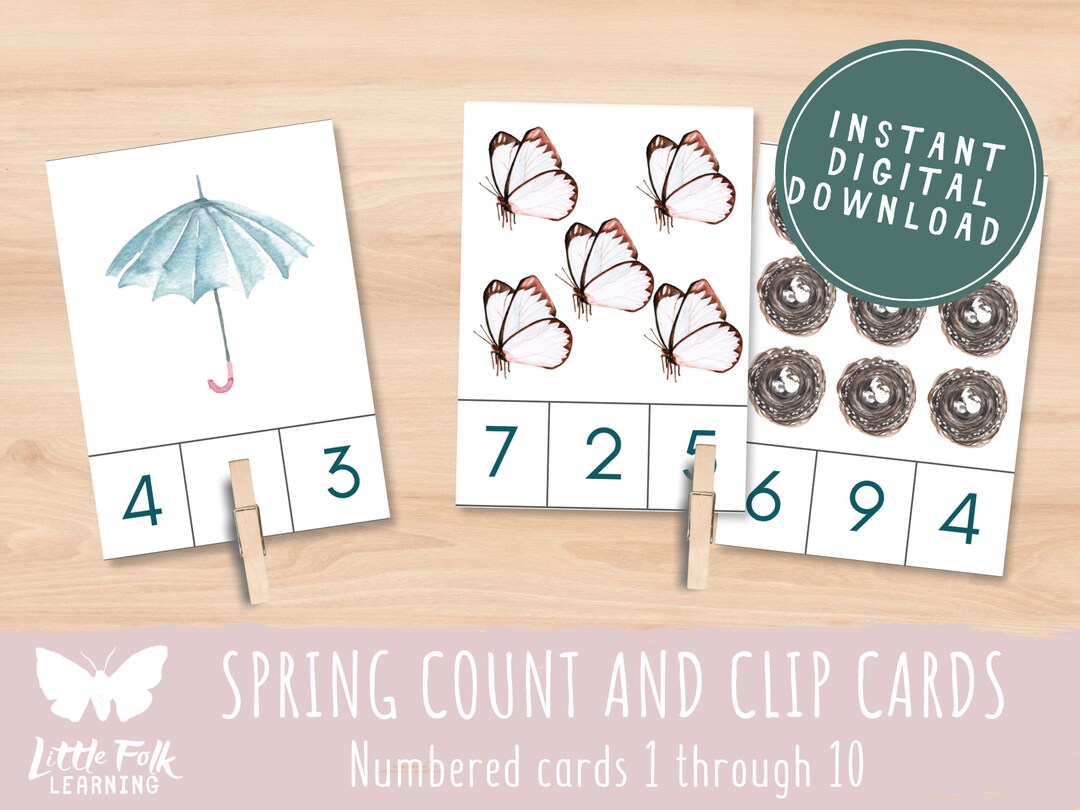 Count and Clip Cards // Number Recognition // Preschool Game - Etsy