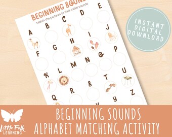 Rainbow Alphabet Match INSTANT DOWNLOAD, ABC Learning Printable ...