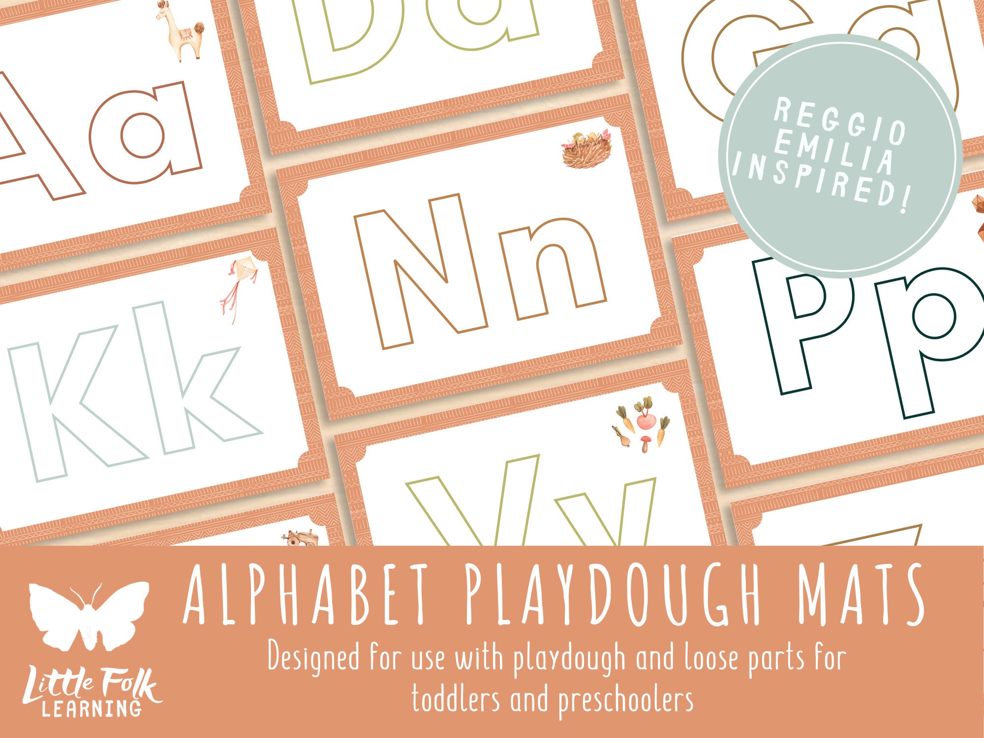 Alphabet Playdough Mat // Alphabet Printable // Playdough Mat ...
