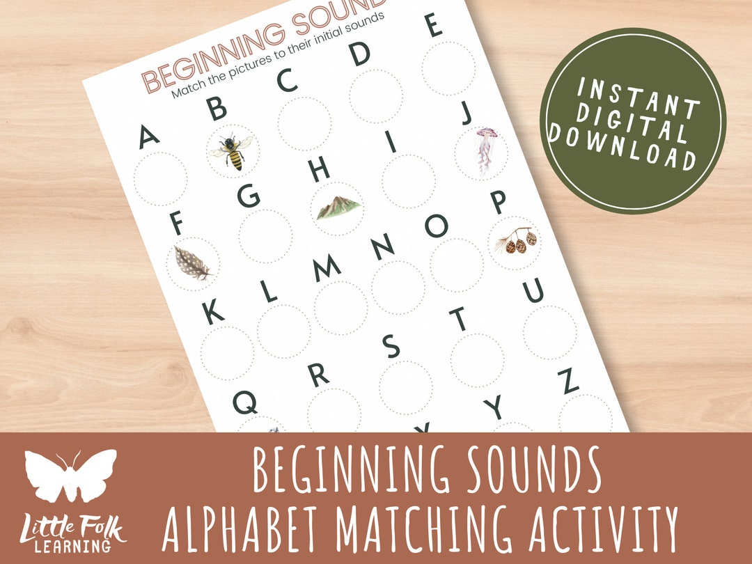Beginning Sounds // Alphabet Match // Preschool Printable // Preschool ...