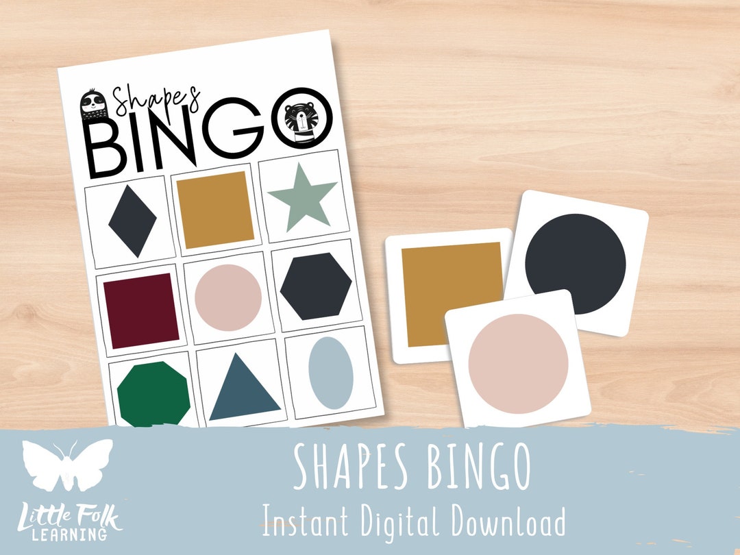 Shapes Bingo // Preschool Printable // Preschool Activity // Montessori ...