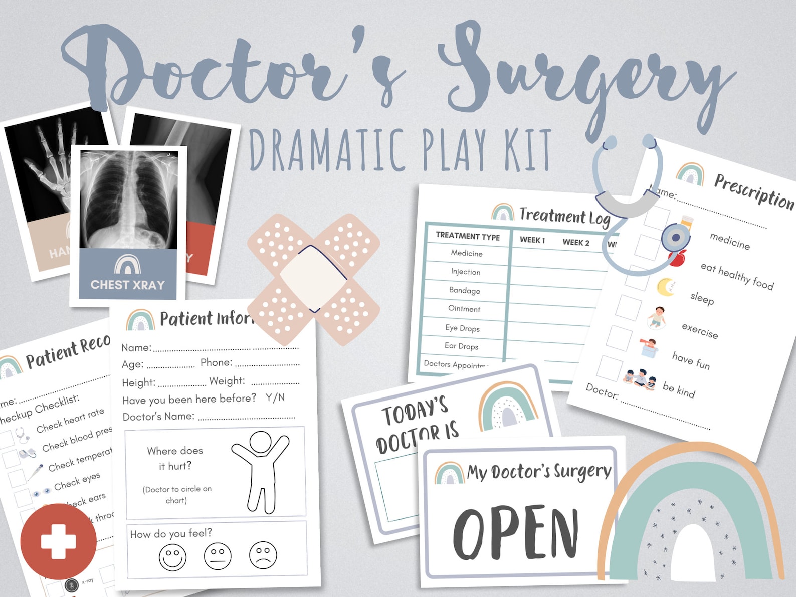 Doctors Surgery Dramatic Play Kit Educational Edition // Pretend Play ...
