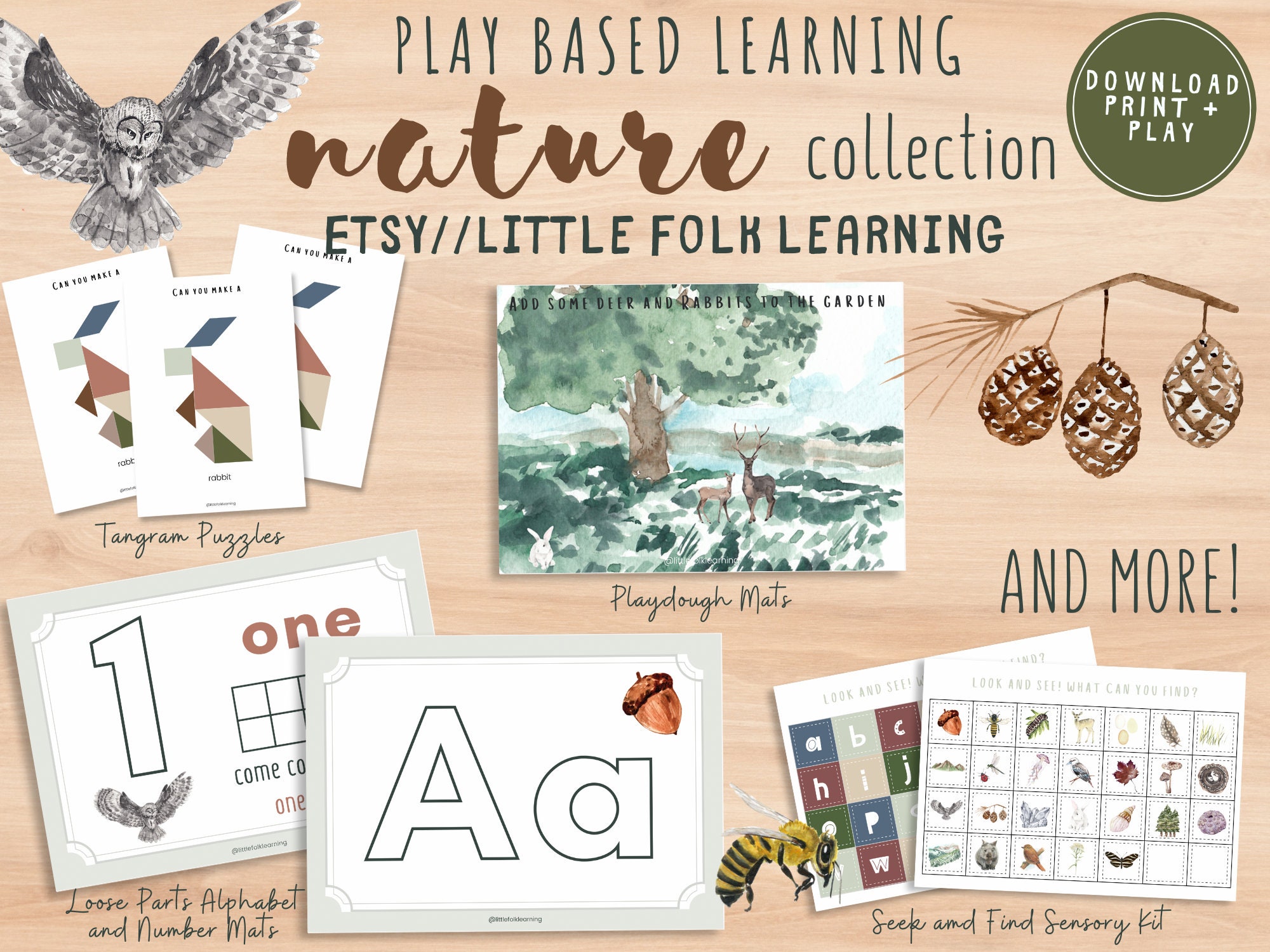 Nature Play Based Learning Collection // Preschool Printable ...