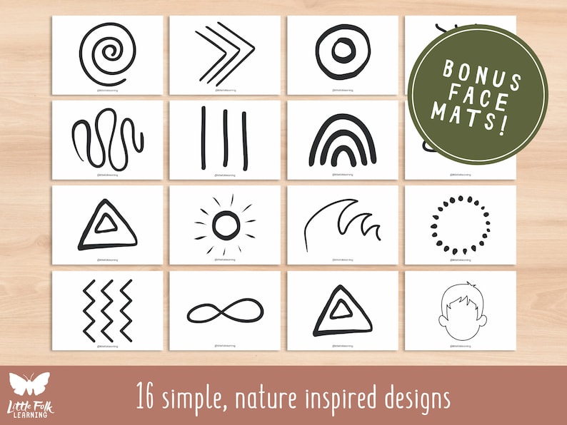 Pre Writing Pattern Mat // Loose Parts Mat // Preschool Printable ...