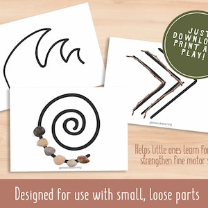 Pre Writing Pattern Mat // Loose Parts Mat // Preschool Printable ...