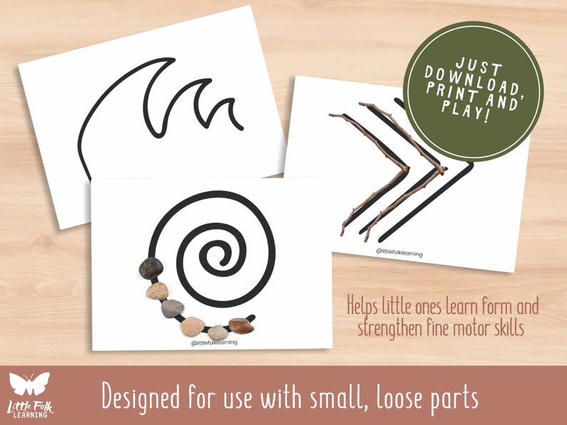 Pre Writing Pattern Mat // Loose Parts Mat // Preschool Printable ...