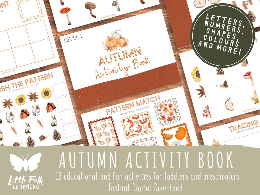Autumn Activity Book // Preschool Printable // Preschool Activity ...