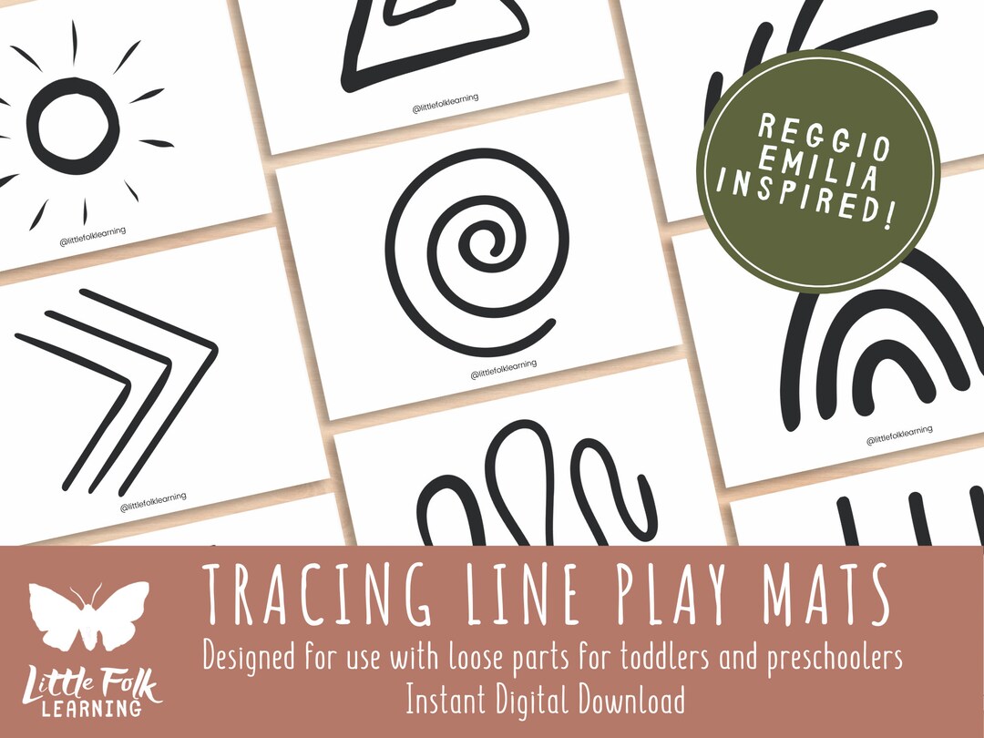 Pre Writing Pattern Mat // Loose Parts Mat // Preschool Printable ...