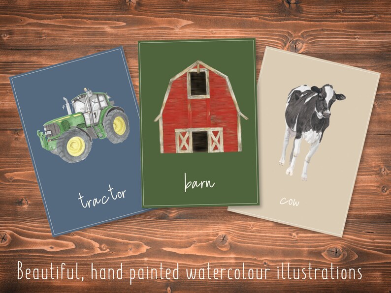 Farm Flash Cards // Printable // Montessori // Homeschool // Preschool ...