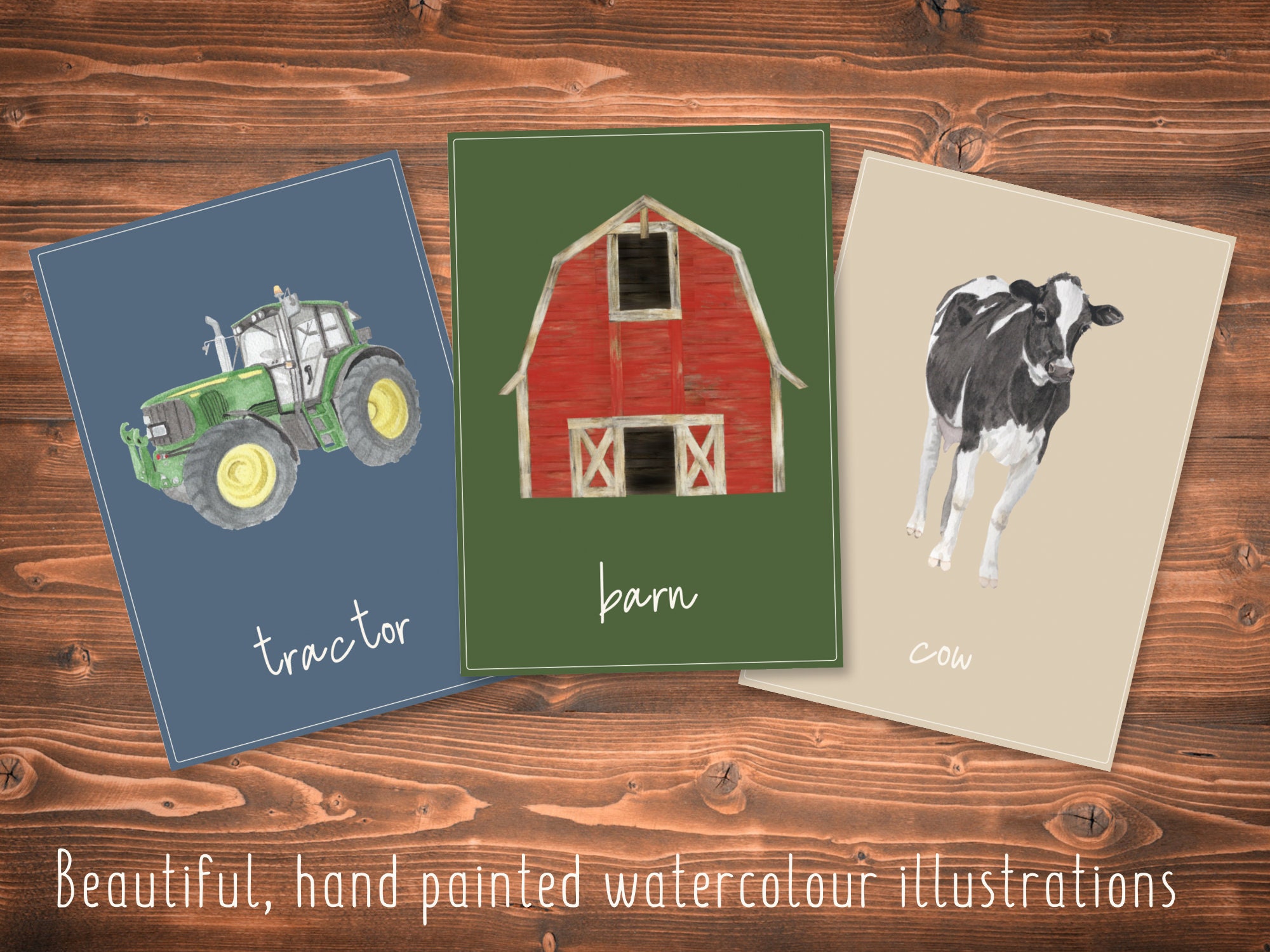Farm Flash Cards // Printable // Montessori // Homeschool // Preschool ...