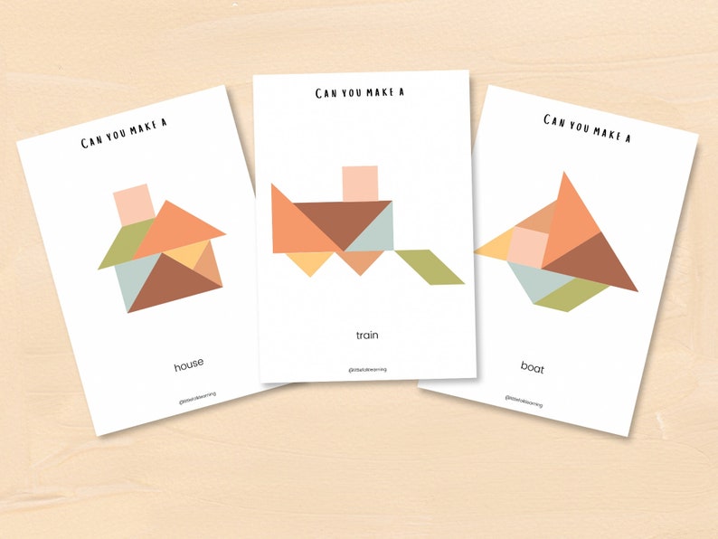 Tangram Puzzle Mats // Preschool Printable // Preschool Activity ...