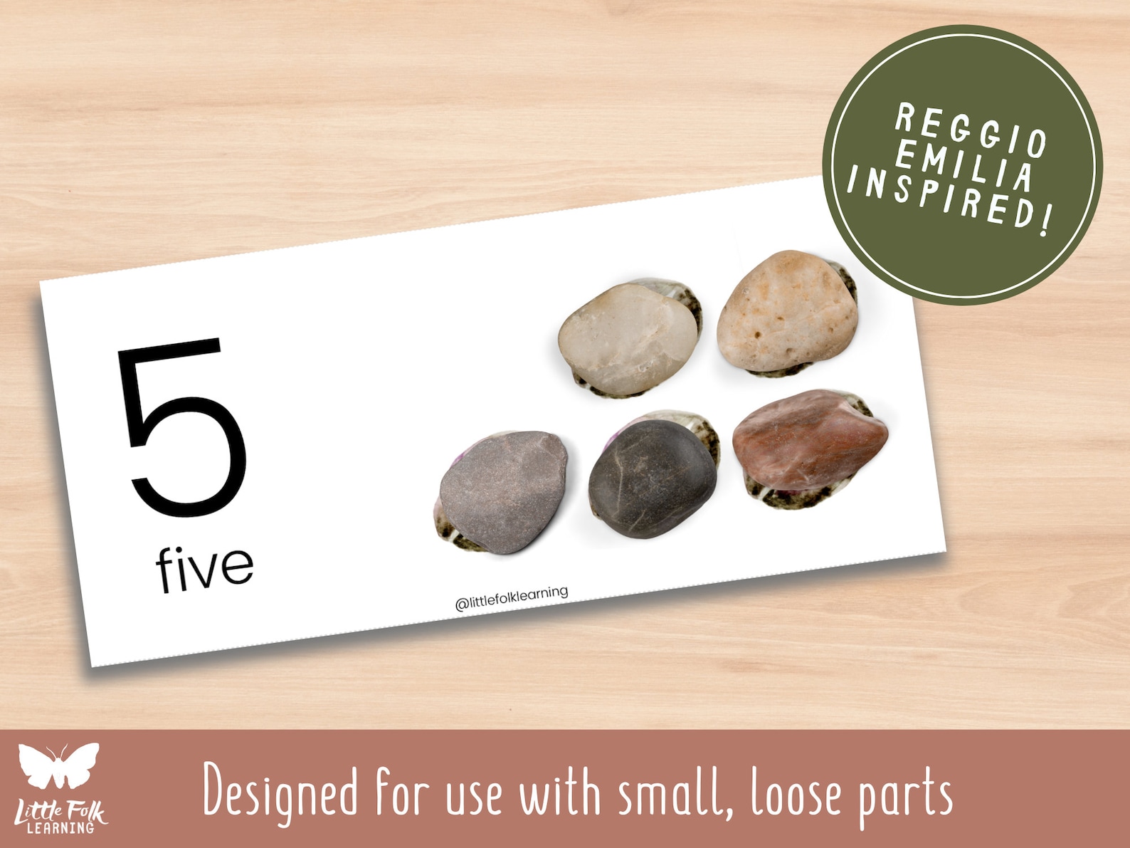 Nature Counting Cards // Montessori Printable Flash Cards // Reggio ...