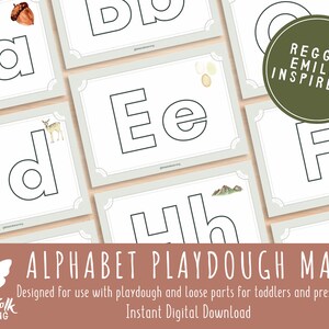 Alphabet Playdough Mat // Nature Collection // Alphabet Printable ...