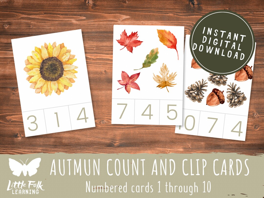 Count and Clip Cards // Number Recognition // Preschool Game ...