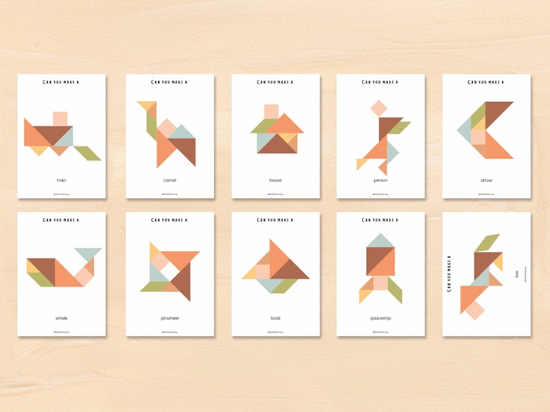 Tangram Puzzle Mats // Preschool Printable // Preschool Activity ...