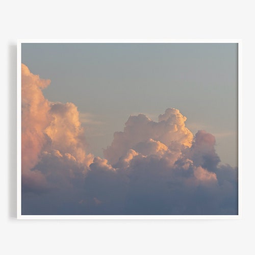 Pastel Cloud Print Blue Sky Print Cloud Wall Art Print - Etsy